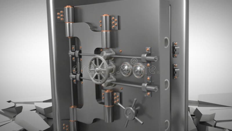 Falling Safe Opening To Empty Insides Stock Video - Video of crack ...