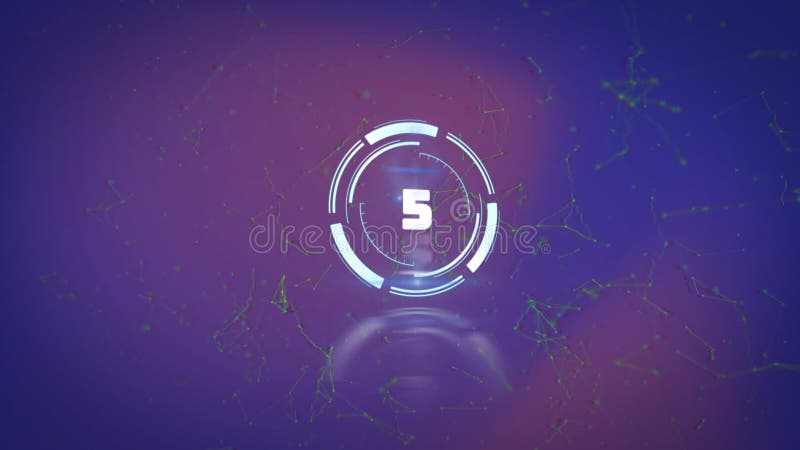 Animation of Safe Lock with Countdown on Dark Purple Background Stock ...
