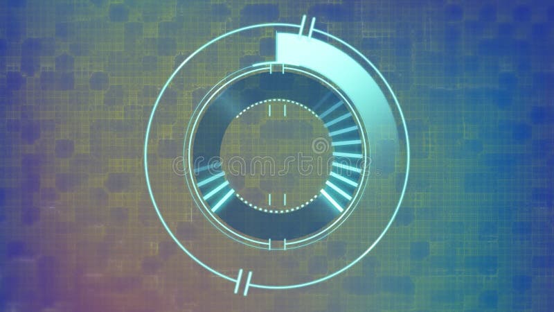 Animation of Safe Lock Processing Over Defocusing Yellow and Blue ...