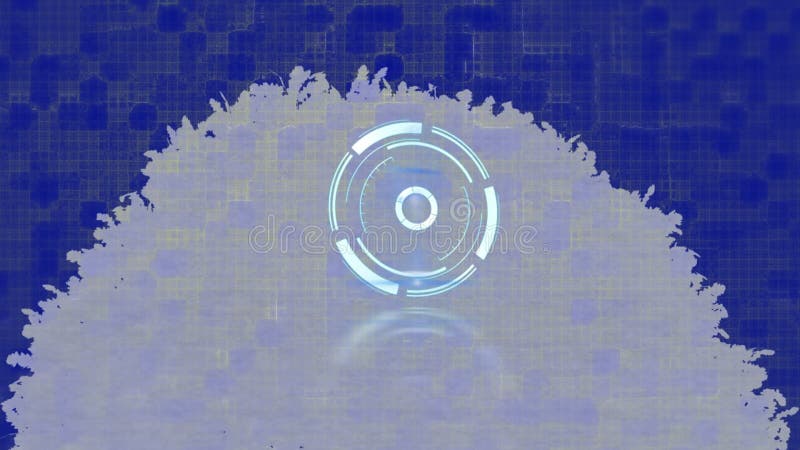 Animation of Safe Lock Processing Over Pixelated Texture on Blue and ...