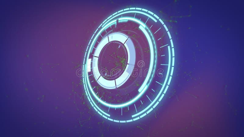 Animation of Safe Lock Processing, Rotating on Purple Background Stock ...