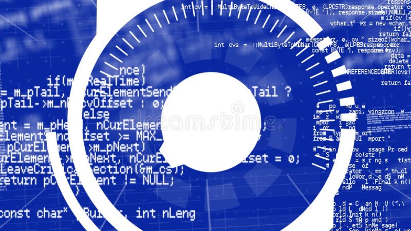 Animation of Scan Scope and Data Processing Over Dark Background Stock Video - Video of ...