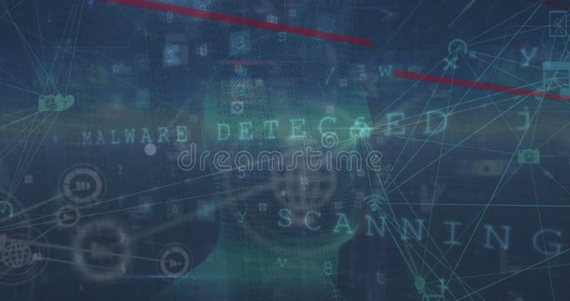 Animation of Scanning, Malware Detection, Connections and Head Model on ...