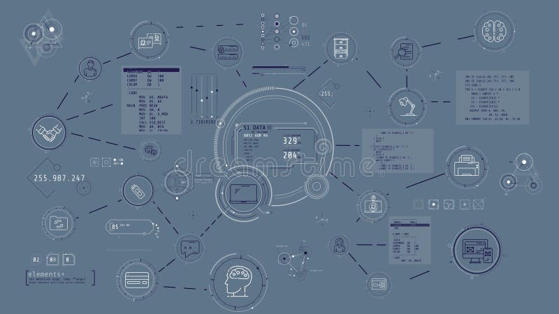 Infographics of Intelligent Automation in Animated Schema. Stock Video ...