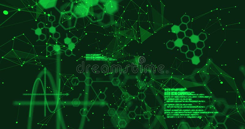 Animation of Scientific Data Processing on Black Background Stock Video ...