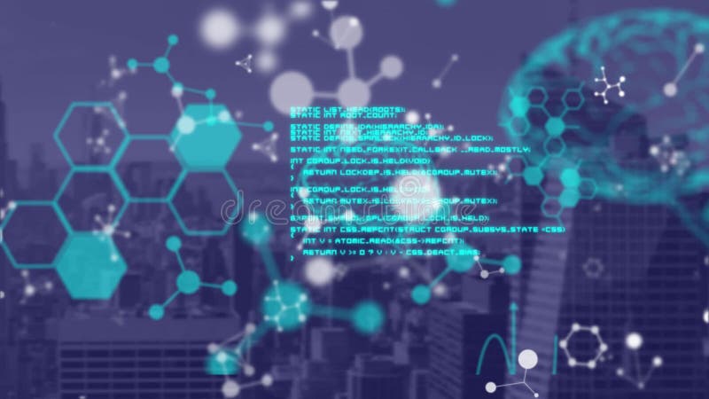 Animation of Scientific Data Processing, Human Brain and Molecules Over ...