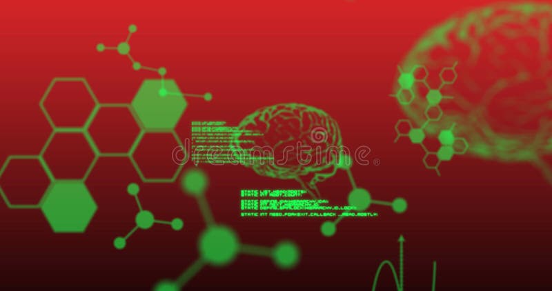 Animation of Scientific Data Processing and Human Brains Over Red ...
