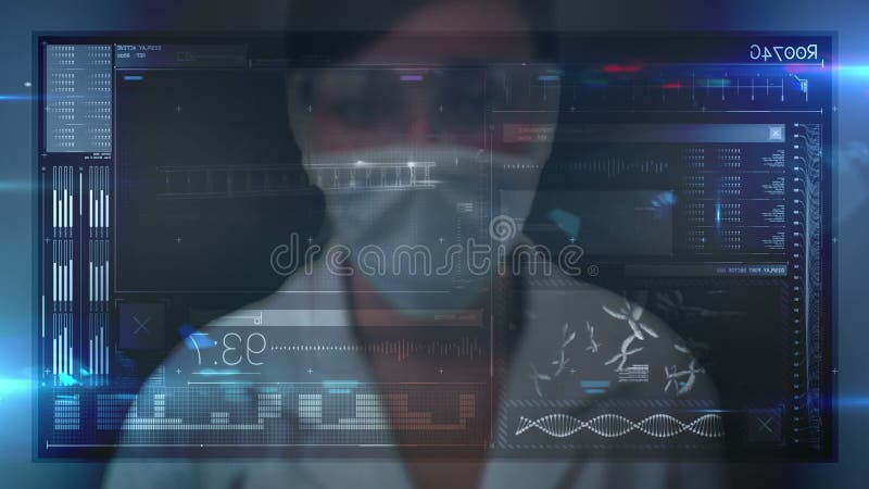 Animation of Scientist Using a Tech Interface Stock Video - Video of ...