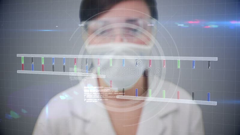 Animation of Scientist Using a Tech Interface Stock Footage - Video of ...
