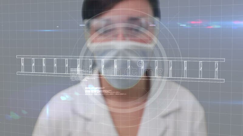 Animation of Scientist Using a Tech Interface Stock Video - Video of ...