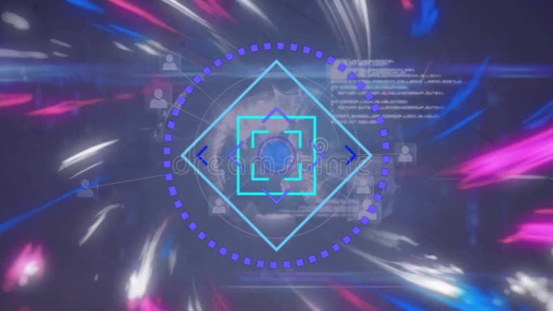 Animation Of Scope With Binary Coding And Data Processing Stock Video Video Of Loop Generated