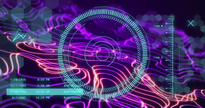 Animation of Scope, Data Processing and Network of Connections Stock Footage - Video of global ...