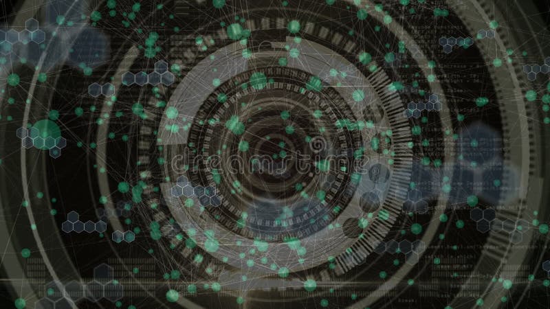 Animation of Scope with Network of Connections Stock Footage - Video of ...