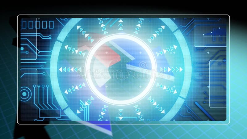 Animation of Scope Scanning with Arrows and Processor Elements on Screen Stock Video - Video of ...