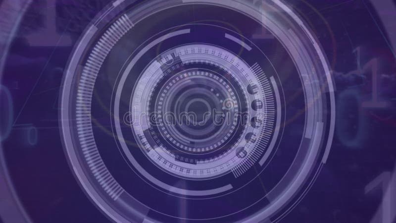 Animation Of Scope Scanning Binary Coding Data Processing And Network