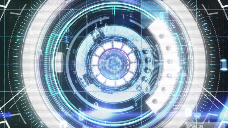 Animation Of Scope Scanning Binary Coding And Data Processing Over