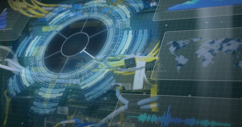 Animation of Scope Scanning and Binary Coding Over Man Wearing Vr Headset Stock Footage - Video ...