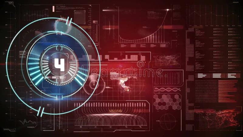 Animation Of Scope Scanning And Countdown With Data Processing Stock Video Video Of Community