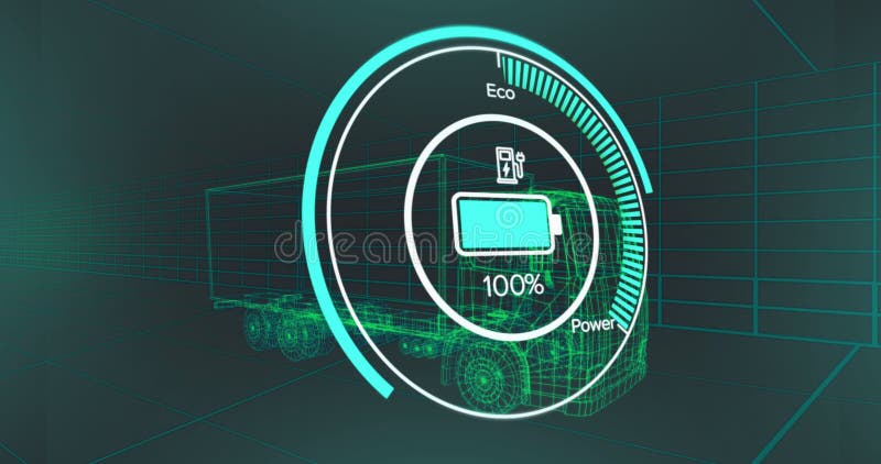 Animation of Scope Scanning with Countdown Over Digital Data Processing Stock Video - Video of ...