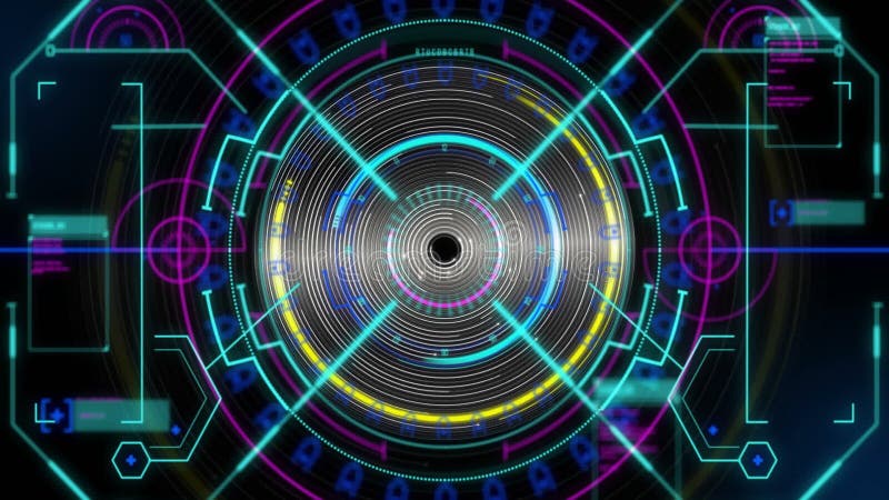 Animation Of Scope Scanning And Data Processing Stock Footage Video Of Global Digitally