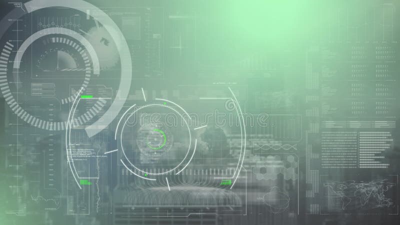 Animation of Scope Scanning and Data Processing on Computer Green ...
