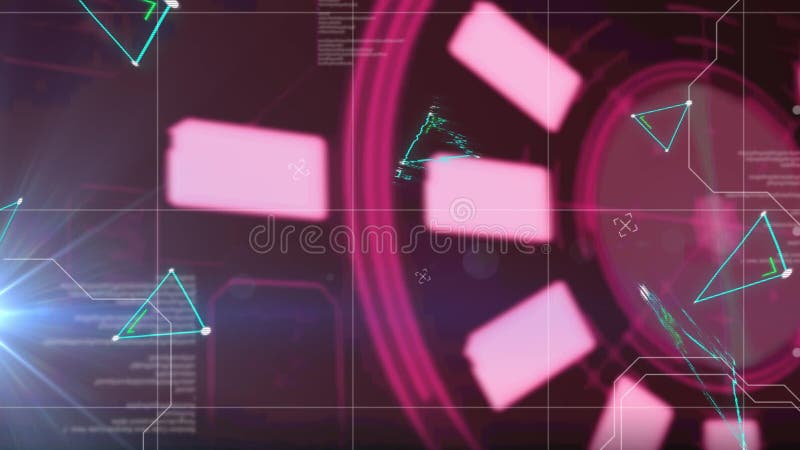 Animation Of Scope Scanning And Data Processing On Grid Stock Footage Video Of Processing
