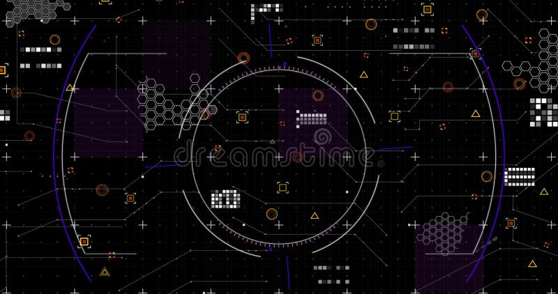 Animation of Scope Scanning, Data Processing and Markers Over World Map Stock Video - Video of ...
