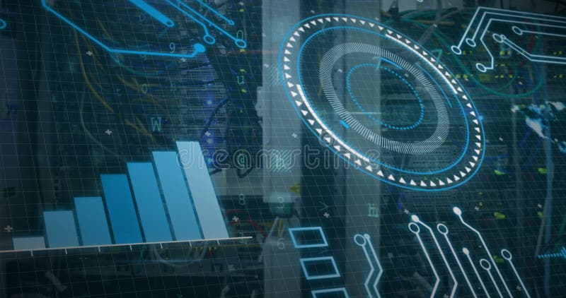 Animation Of Scope Scanning And Data Processing Over Cables In Computer