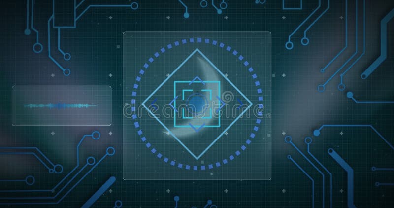 Animation of Scope Scanning and Data Processing Over Circuit Board Stock Footage - Video of ...