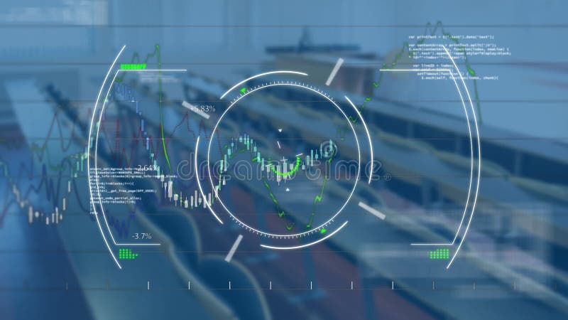 Animation Of Scope Scanning And Data Processing Over Empty Classroom Stock Footage Video Of