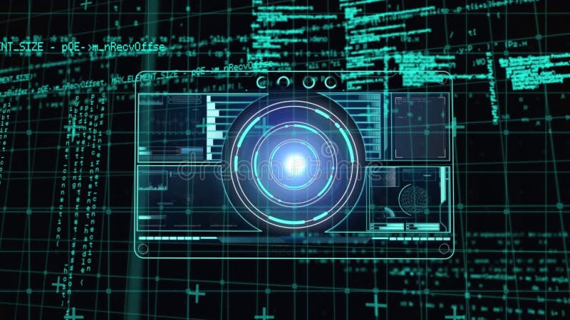 Animation of Scope Scanning and Data Processing Over Grid Stock Video ...