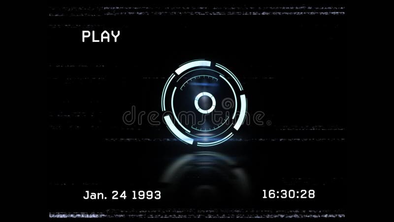 Animation of Scope Scanning and Data Processing Over Screen with Glitch Stock Video - Video of ...