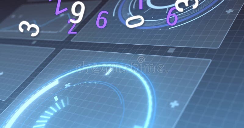 Animation of Scope Scanning and Data Processing Over Screens Stock Footage - Video of global ...