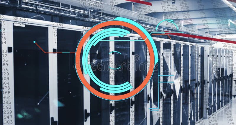 Animation of Scope Scanning and Data Processing Over Server Room Stock Video - Video of people ...