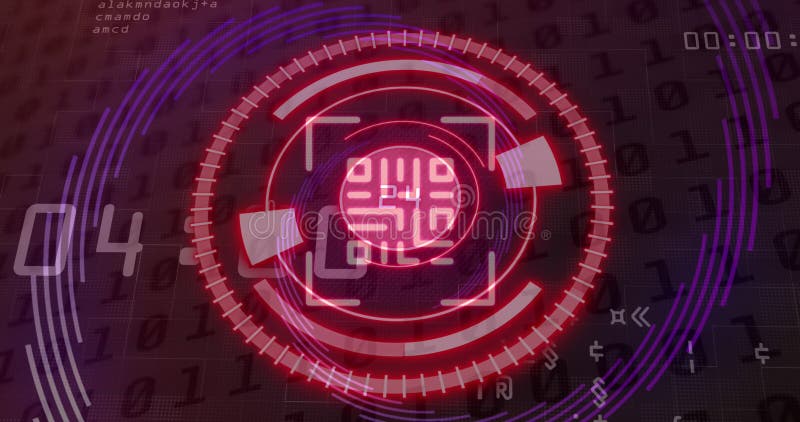 Animation of Scope Scanning with Data Processing and Qr Code Stock ... Animation of Scope Scanning with Data Processing and Qr Code Stock ...