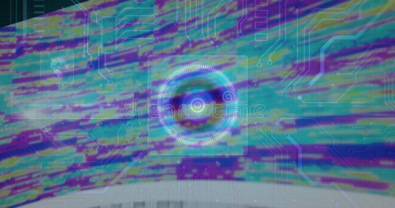 Animation of Scope Scanning and Data Processing on Screens Stock Video - Video of communication ...
