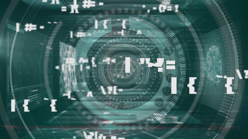 Animation of Scope Scanning and Data Processing on Screens Stock Footage - Video of computer ...