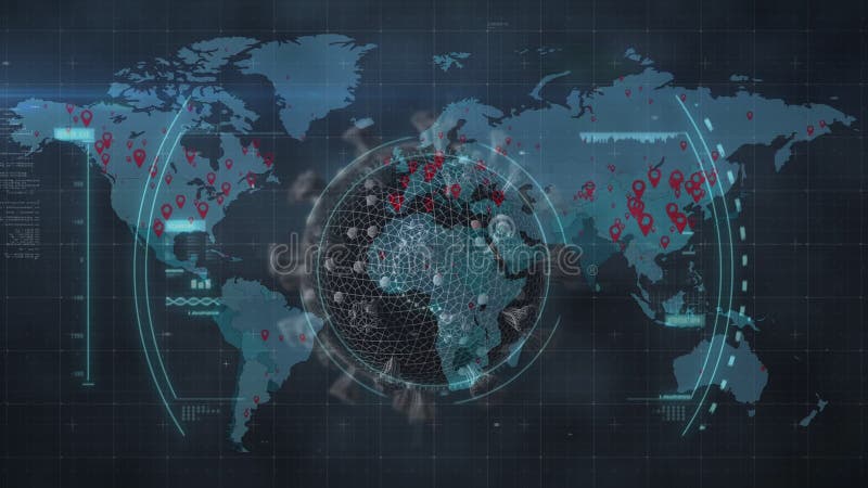 Animation of Scope Scanning and Finding a Macro Covid-19 Cell Over a ...