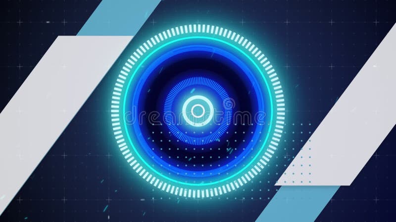 Animation of Scope Scanning with Glitch and Diagonal Lines on Blue ...