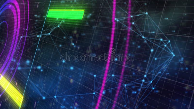 Animation of Scope Scanning and Network of Connections Over Grid in ...