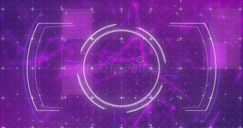 Animation of Scope Scanning and Network of Connections on Purple ...