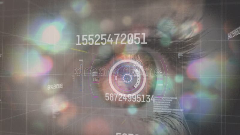 Animation of Scope Scanning, Numbers Changing and Data Stock Video ...