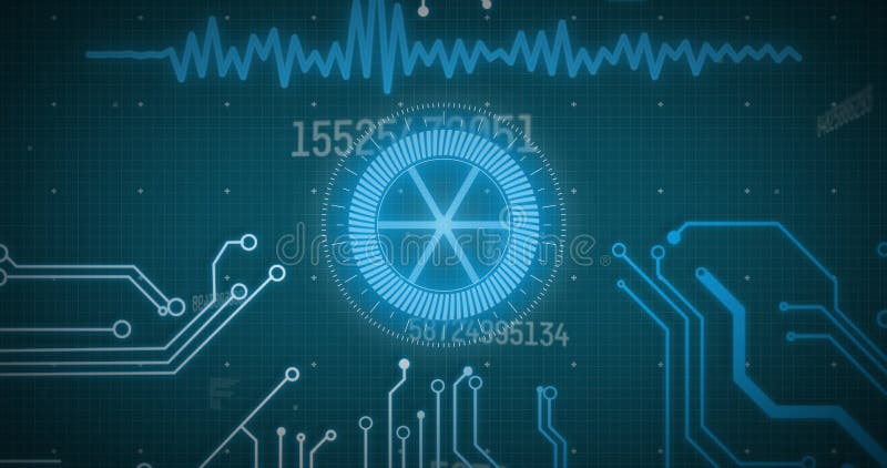 Animation of Scope Scanning, Numbers Changing and Data Processing Stock Video - Video of data ...