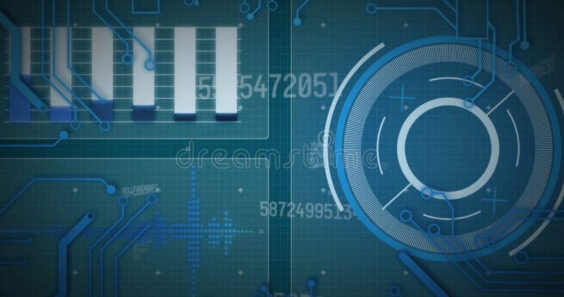 Animation of Scope Scanning, Numbers Changing and Data Processing Stock Video - Video of ...