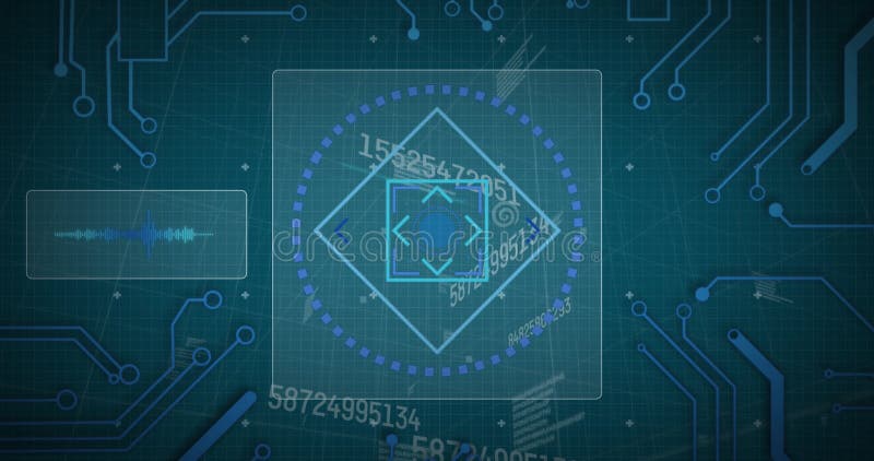 Animation of Scope Scanning, Numbers Changing and Data Processing Stock Footage - Video of ...