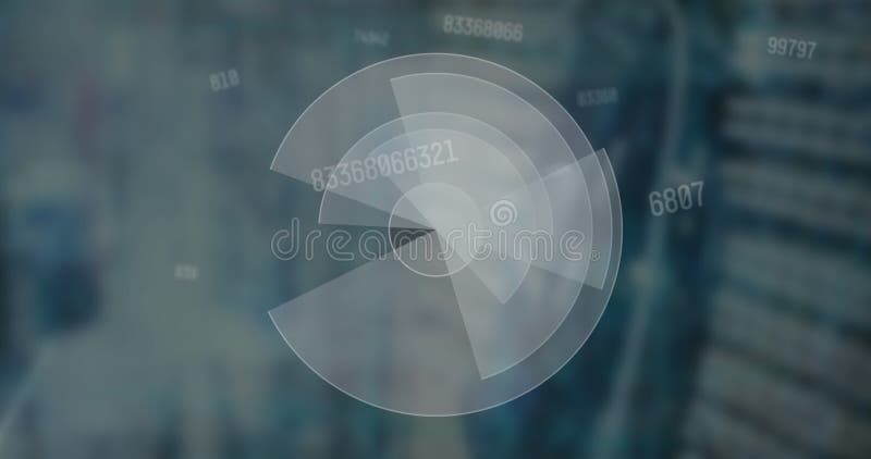 Animation of Scope Scanning and Numbers Changing Over Computer Server Stock Footage - Video of ...