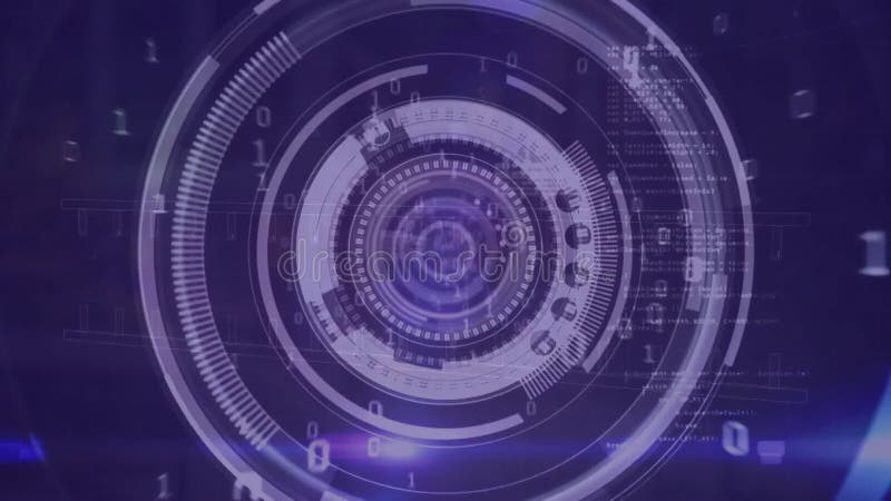 Animation Of Scope Scanning Over Binary Coding Stock Video Video Of Reality Information