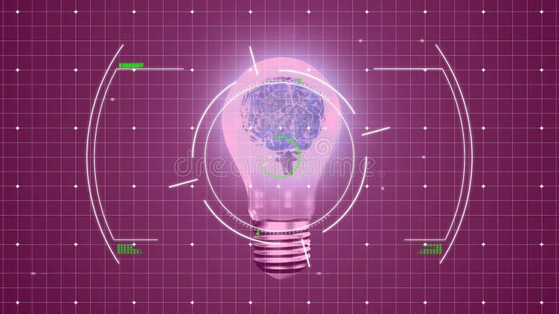 Animation of Scope Scanning Over Brain in Lightbulb Stock Video - Video ...