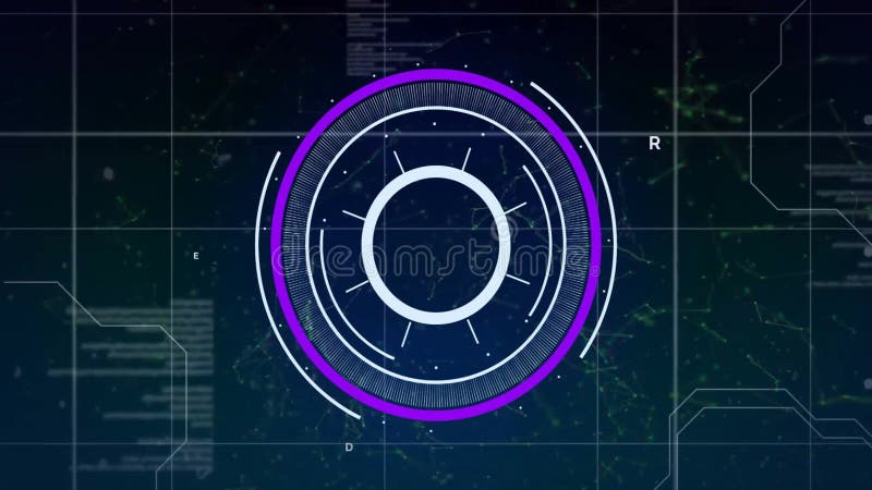 Animation of Scope Scanning Over Data Processing Stock Video - Video of processing, global ...