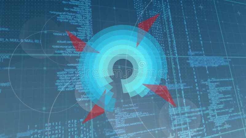Animation of Scope Scanning Over Data Processing Over Grid Stock Footage - Video of global ...